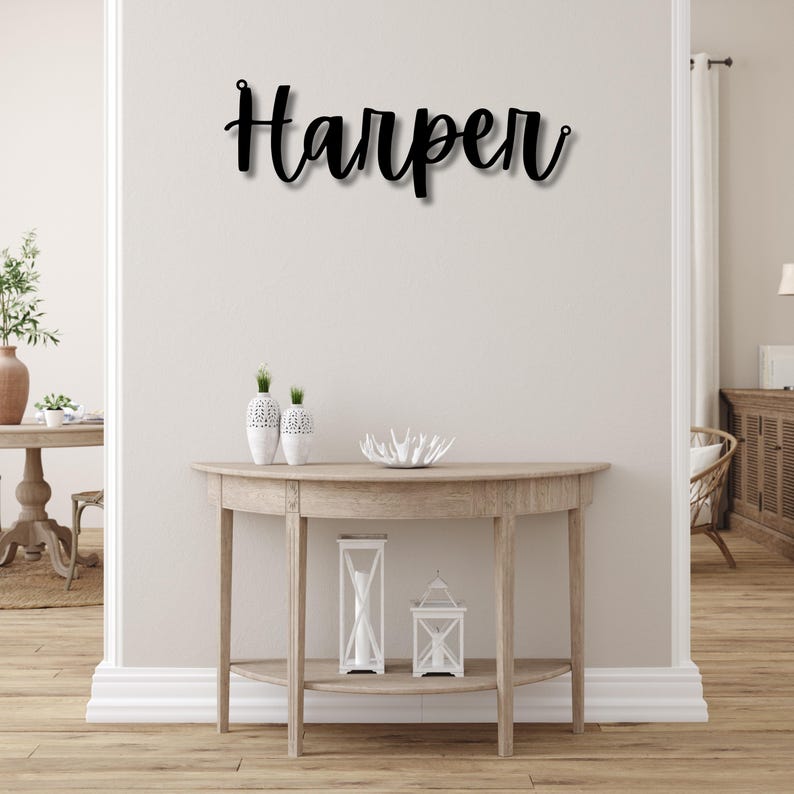 Custom Name Metal Wall Art, Personalized Name Metal Decor, Custom Word ...
