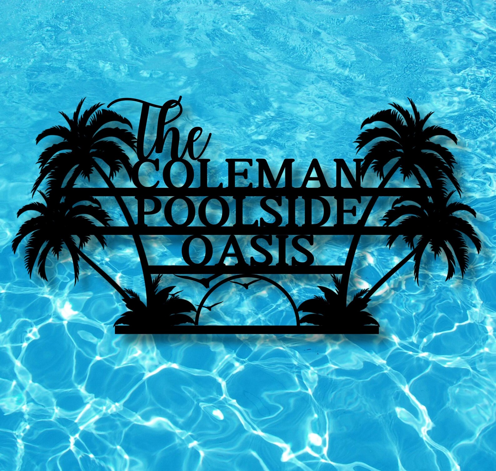 Custom Metal Pool Sign, Personalized Metal Poolside Sign, Metal ...