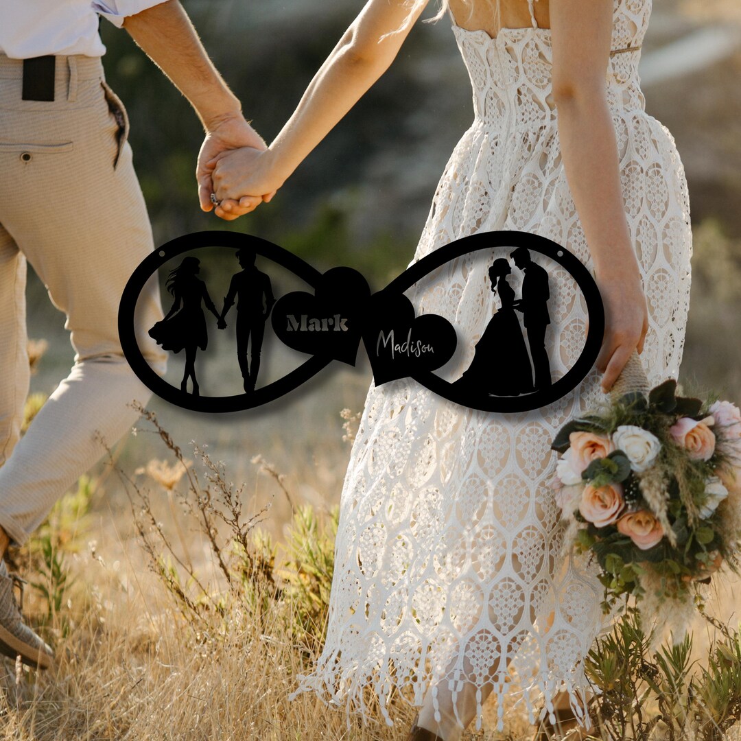 Custom Couples Infinity Sign, Personalized Wedding Gift, Infinity Sign ...