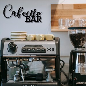 Cafecito Bar Metal Wall Art, Cafecito Bar Sign, Coffee Bar Metal Wall ...