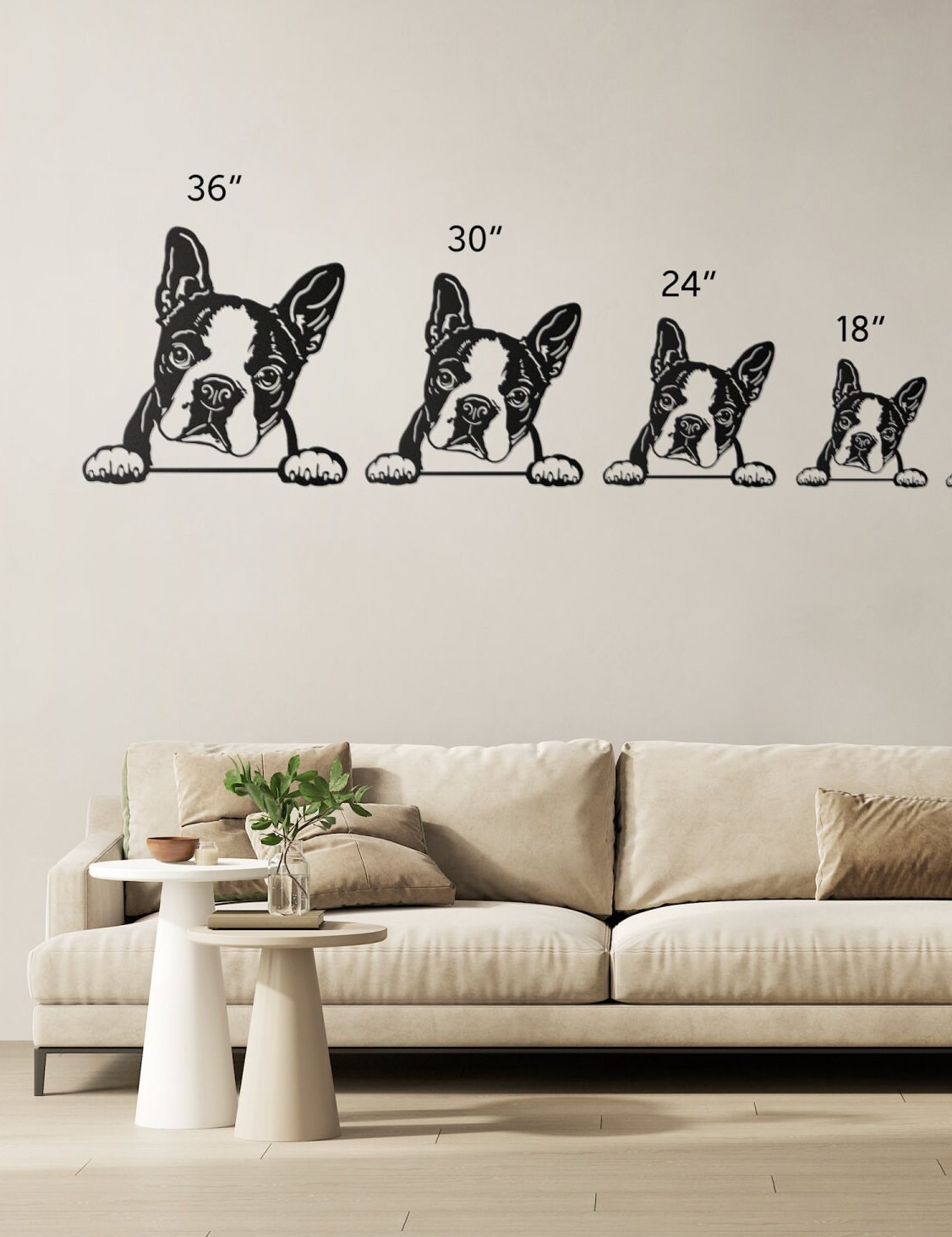 Boston Terrier Metal Wall Art, Boston Terrier Black Metal Dog ...