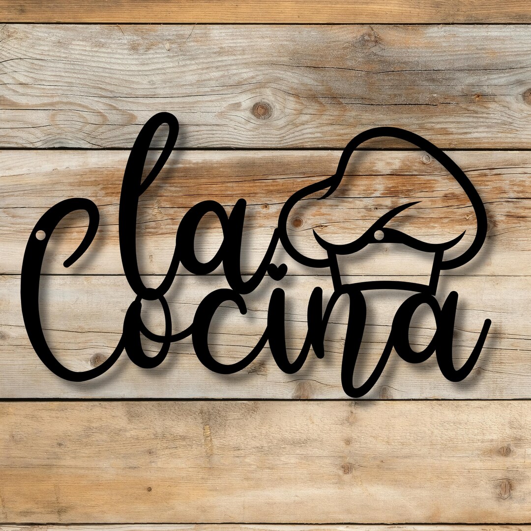 La Cocina Metal Wall Art, La Cocina Sign, Homemade Sign, Kitchen Decor ...