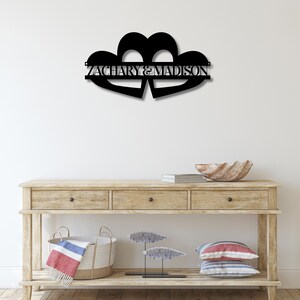 Personalized Metal Wedding Gift, Custom Couples Gift, Custom Name Sign ...