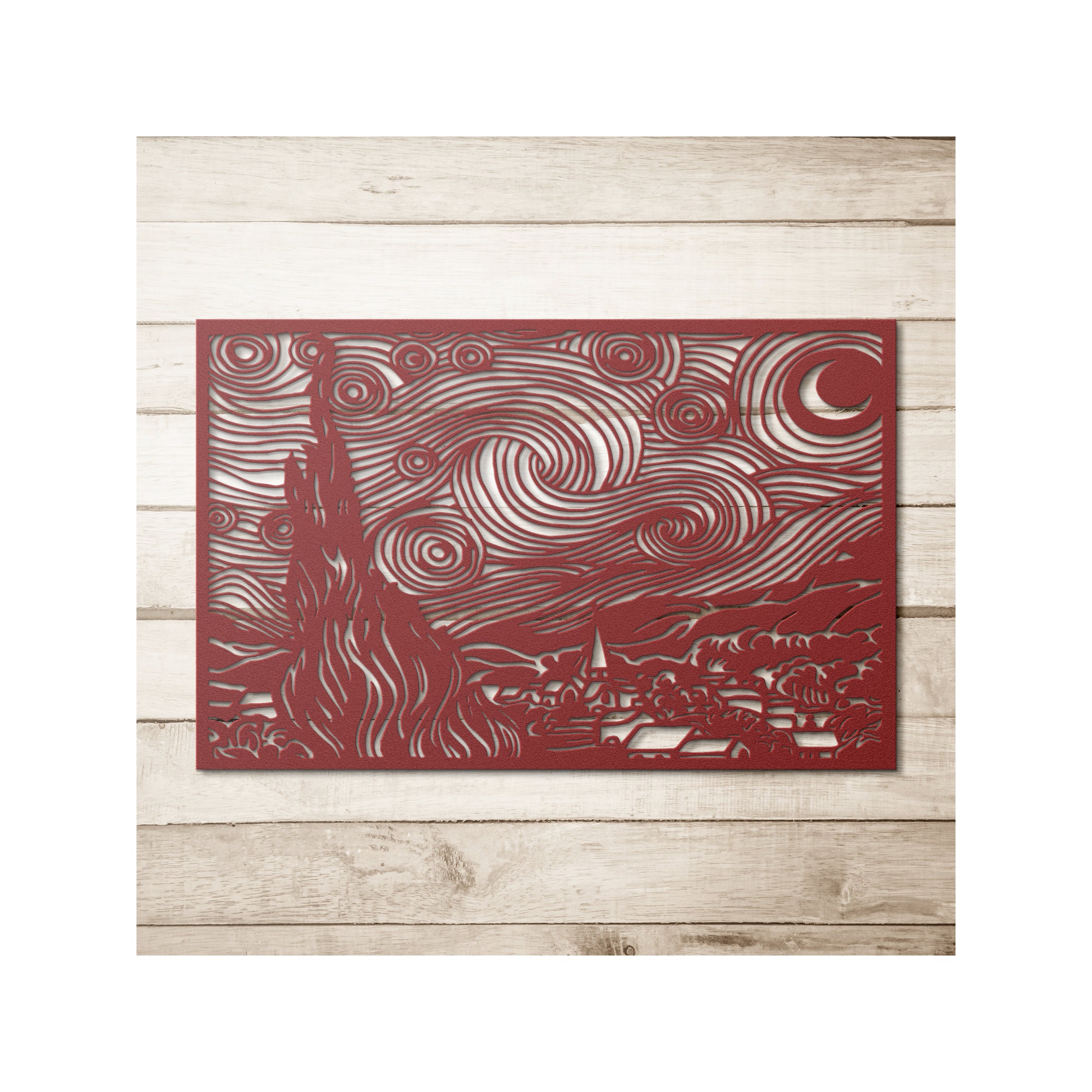 Starry Night Van Gogh Metal Wall Art, Van Gogh Starry Night Metal Wall ...