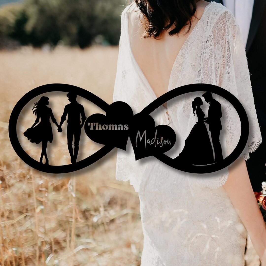 Custom Couples Infinity Sign, Personalized Wedding Gift, Infinity Sign ...
