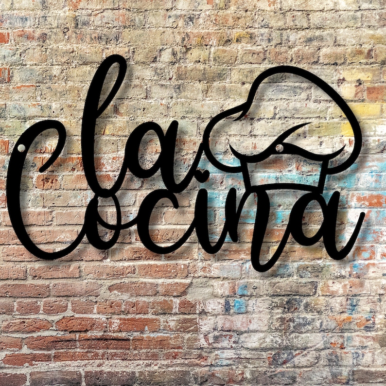 La Cocina Metal Wall Art, La Cocina Sign, Homemade Sign, Kitchen Decor ...