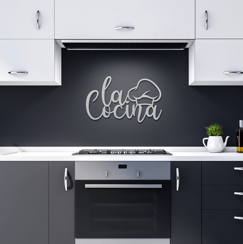 La Cocina Metal Wall Art, La Cocina Sign, Homemade Sign, Kitchen Decor ...