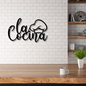 La Cocina Metal Wall Art, La Cocina Sign, Homemade Sign, Kitchen Decor ...
