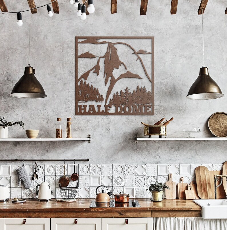 Half Dome Metal Wall Sign, Yosemite Half Dome Art, Yosemite Half Dome ...