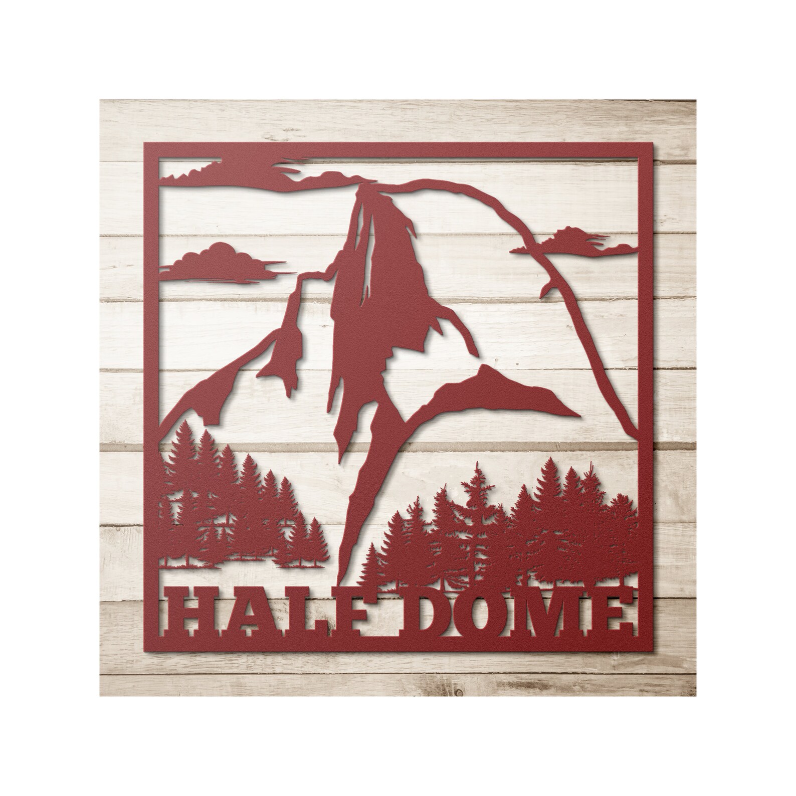 Half Dome Metal Wall Sign, Yosemite Half Dome Art, Yosemite Half Dome ...