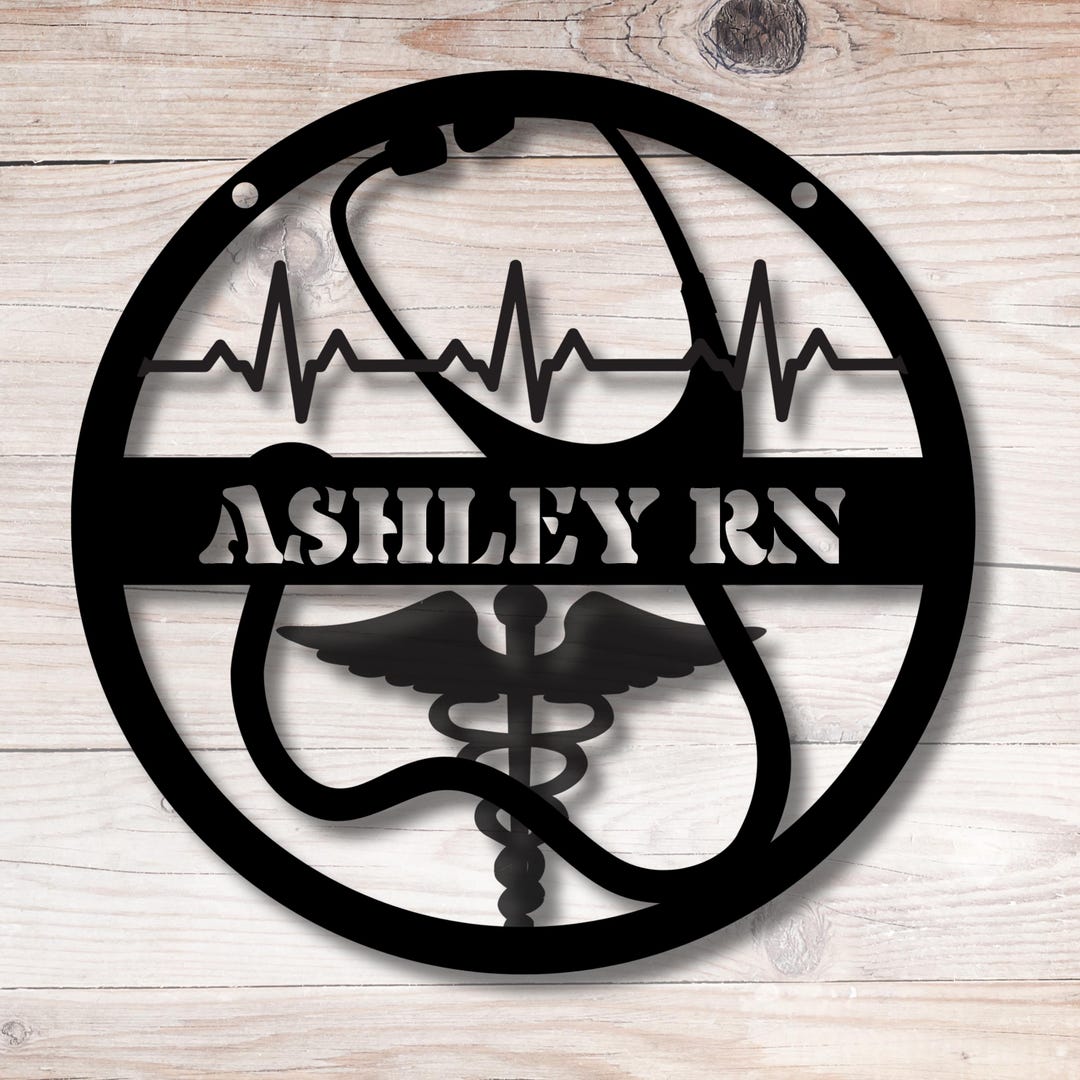Personalized Nurse Sign, Custom Name Nurse Metal Decor, Nurse Gift, RN ...