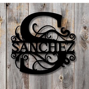 Custom Metal Monogram Letter Wall Art, Personalized Wedding Gift, Last ...