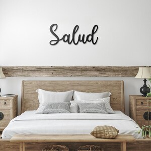 Salud Metal Wall Art, Spanish Metal Wall Sign, Cheers Wall Art, Salud ...