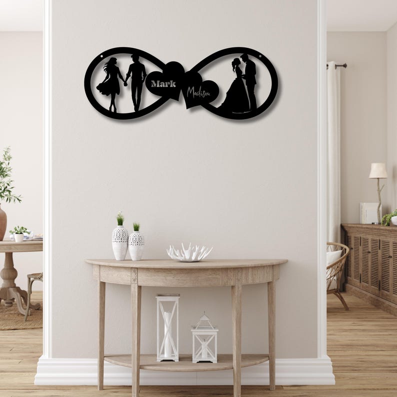 Custom Couples Infinity Sign, Personalized Wedding Gift, Infinity Sign ...