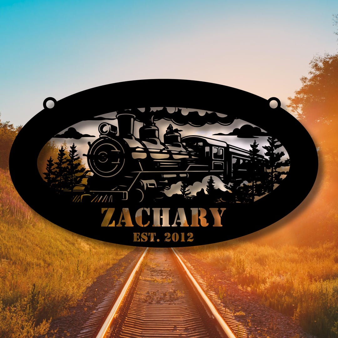 Custom Train Metal Wall Decor, Train Metal Sign, Personalized Train ...