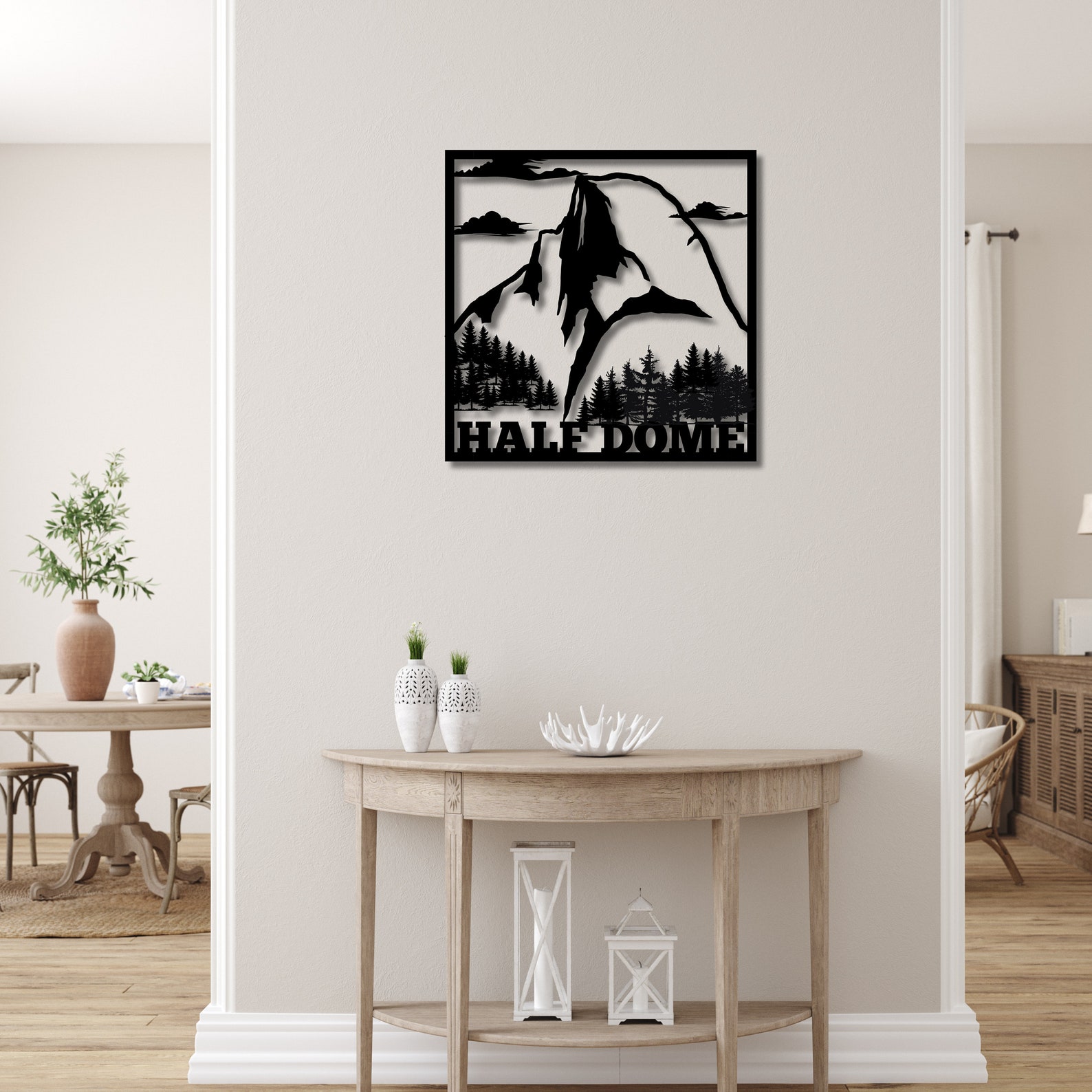 Half Dome Metal Wall Sign, Yosemite Half Dome Art, Yosemite Half Dome ...