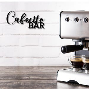 Cafecito Bar Metal Wall Art, Cafecito Bar Sign, Coffee Bar Metal Wall ...