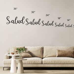 Salud Metal Wall Art, Spanish Metal Wall Sign, Cheers Wall Art, Salud ...