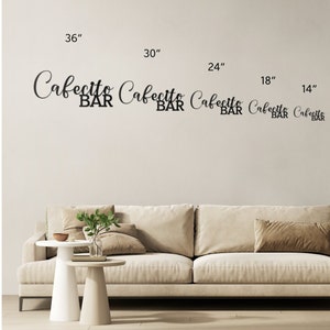 Cafecito Bar Metal Wall Art, Cafecito Bar Sign, Coffee Bar Metal Wall ...