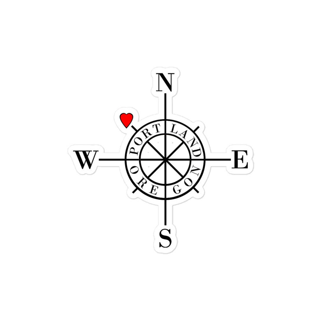 Pacific NW Compass Sticker - Etsy