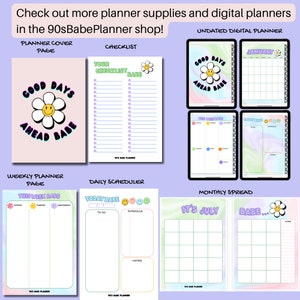 Digital Weekly Habit Tracker Planner Insert, 90s Smiley Face Theme, A4 ...