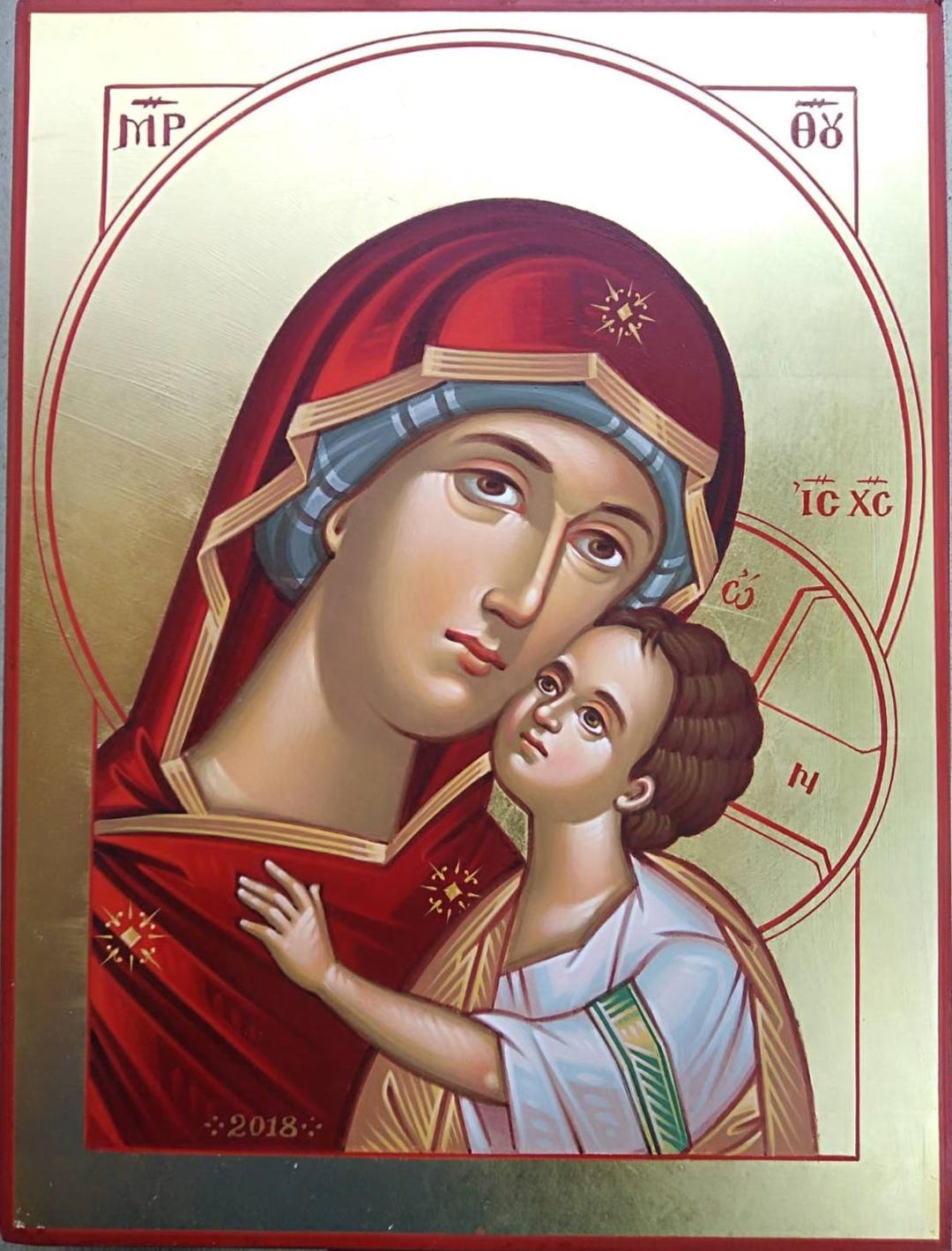Handmade Byzantine Icon - Traditional Orthodox Iconography With Natural ...