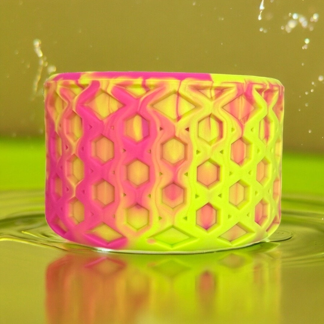 Lime & Pink Swirl Waffle Silicone Boot Stanley/simple Modern/brumate ...