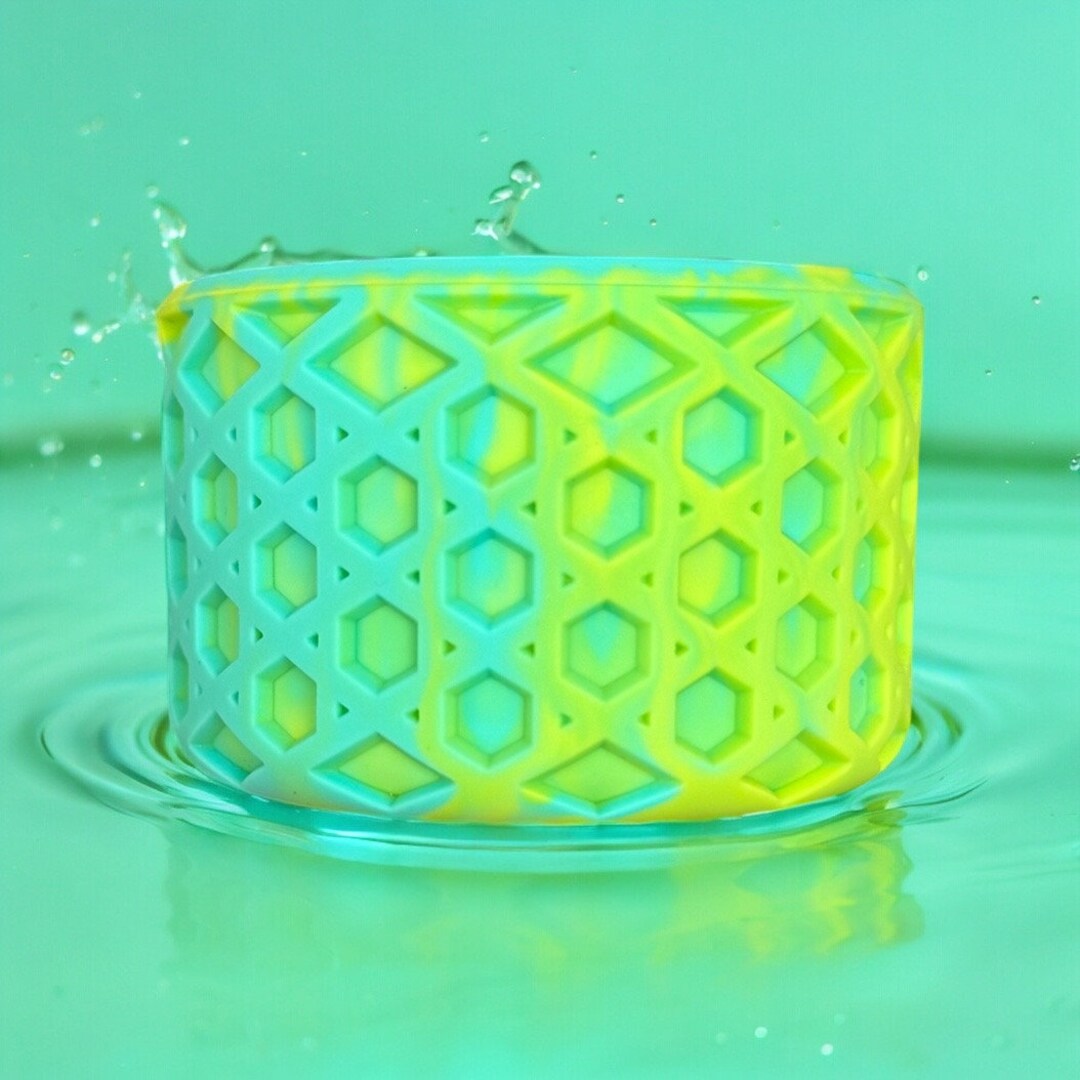 Tropical Teal Swirl Waffle Silicone Boot Stanley/simple Modern/brumate ...