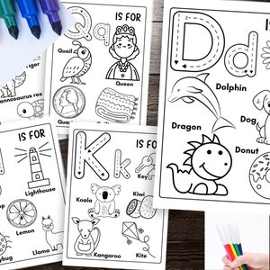26 Printable Alphabet Coloring Pages for Kids - Ideal for Kindergarten ...