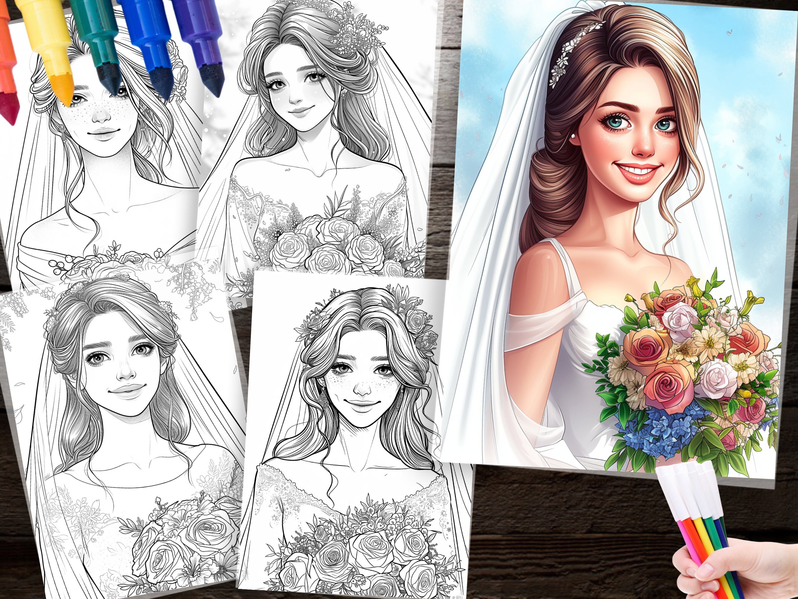 250 Wedding Coloring Pages Fun and Unique Marriage Activity Sheets ...