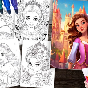 Princess Coloring Pages: 170 Royal Activity Sheets (printable PDF) - Etsy