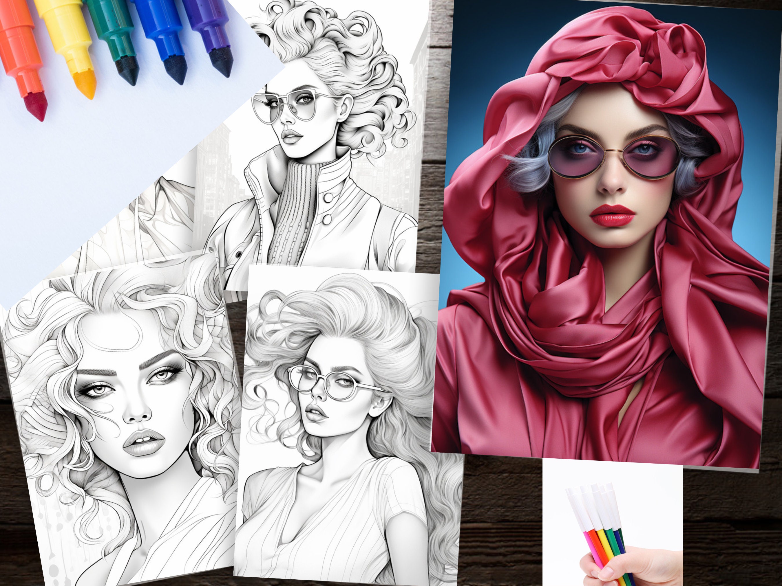 160 Fashion Girls Coloring Pages Printable Fashion Illustrations for ...