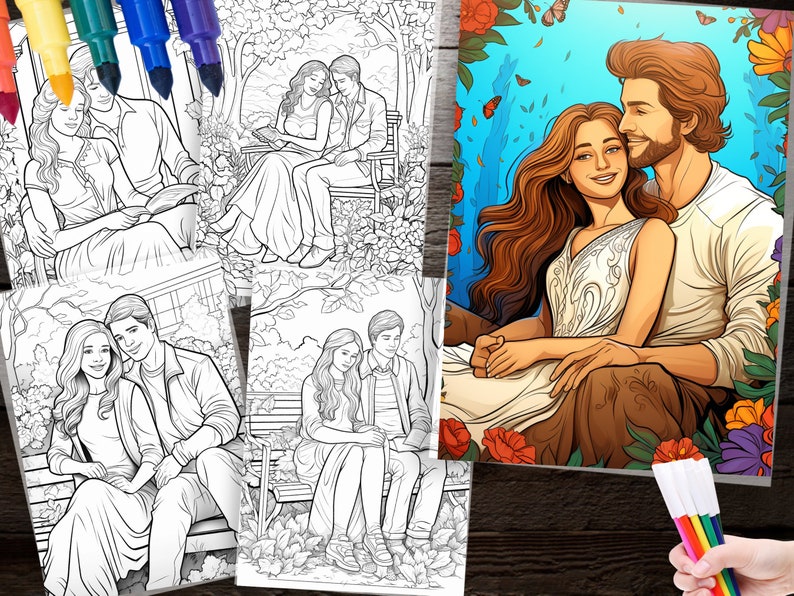 200 Happy Couple Coloring Pages Express Love & Togetherness Through Art ...