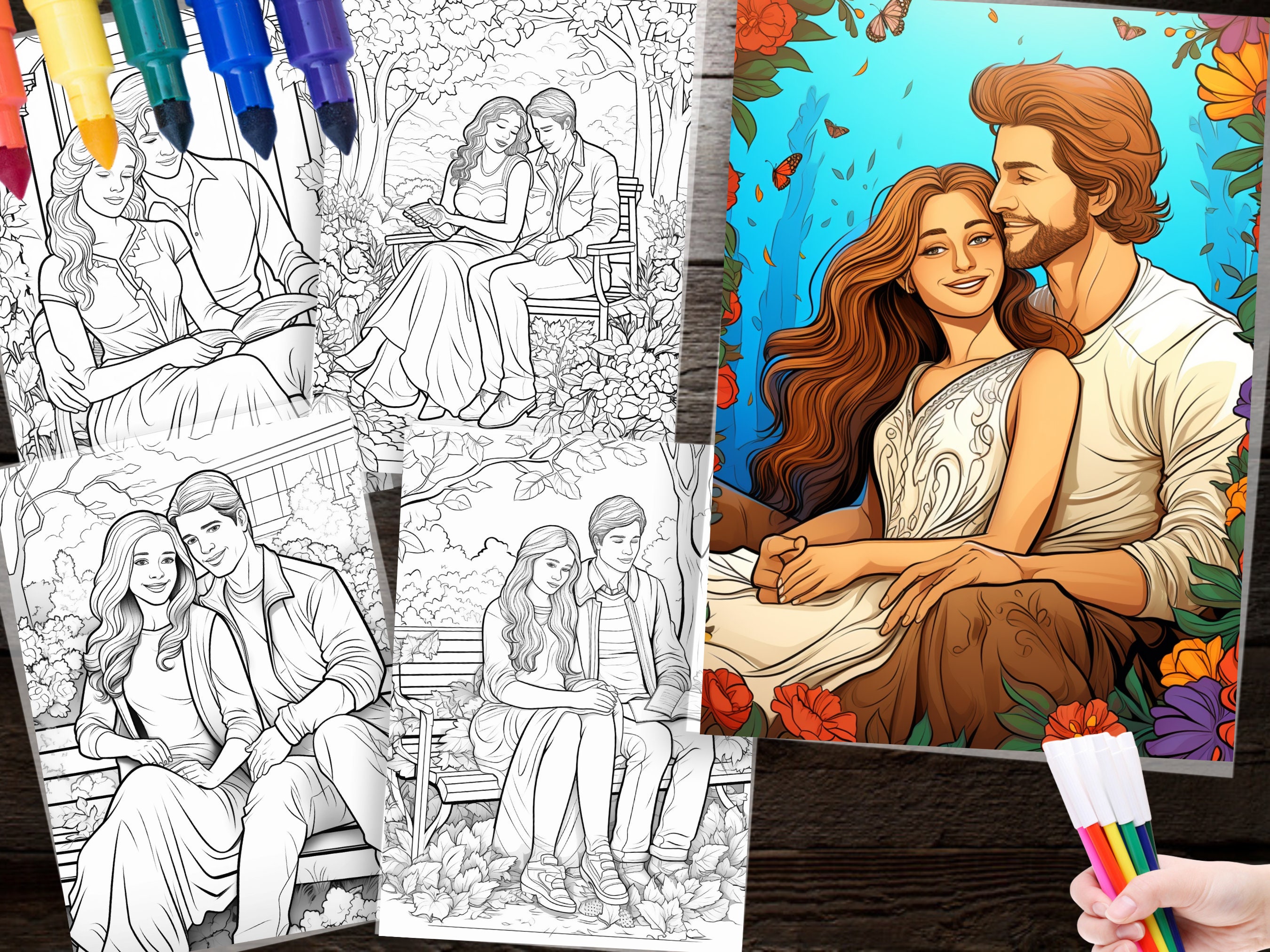 200 Happy Couple Coloring Pages Express Love & Togetherness Through Art ...
