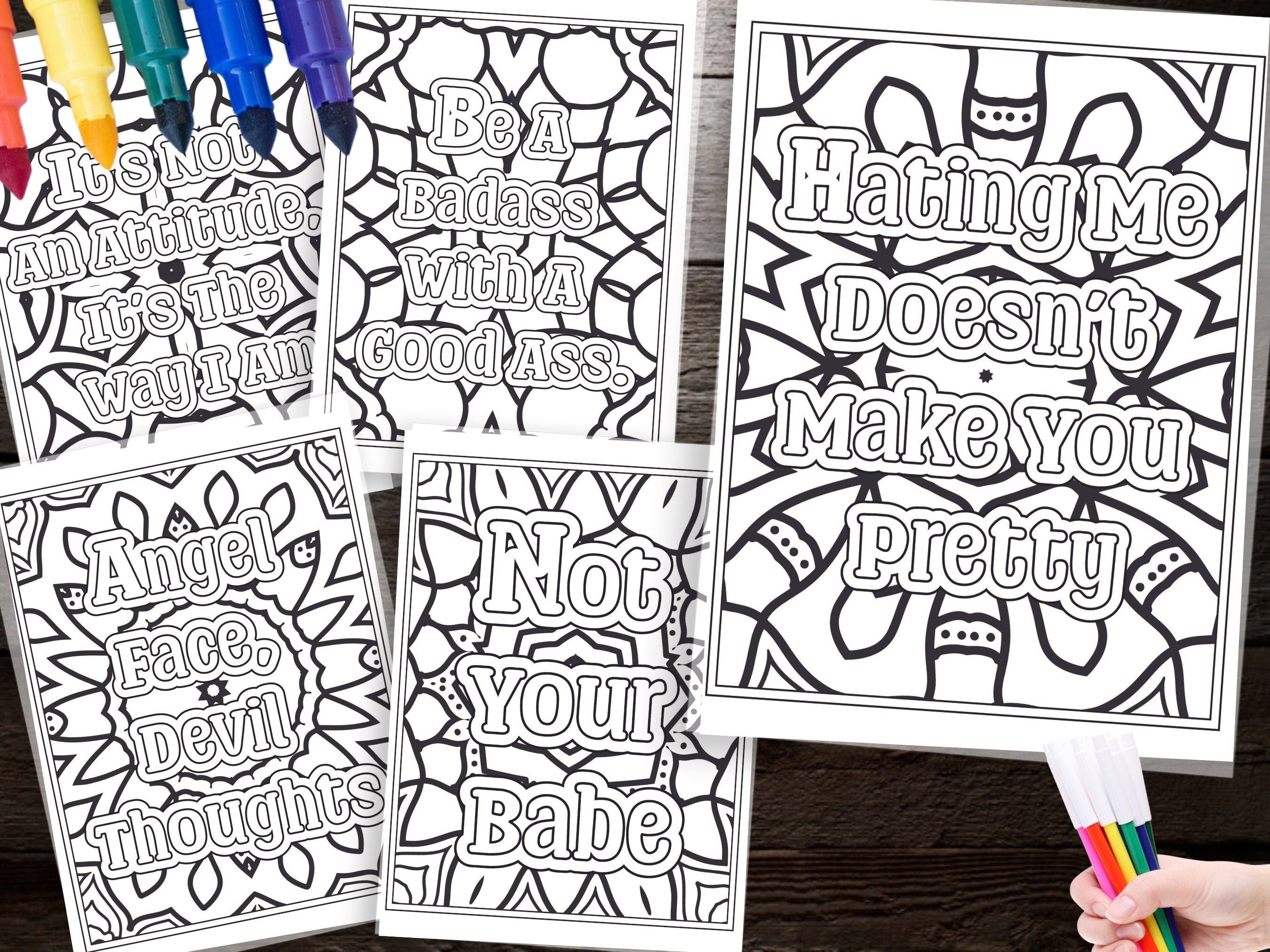 Sassy Quotes Coloring Pages Fun and Feisty Adult Coloring Sheets ...