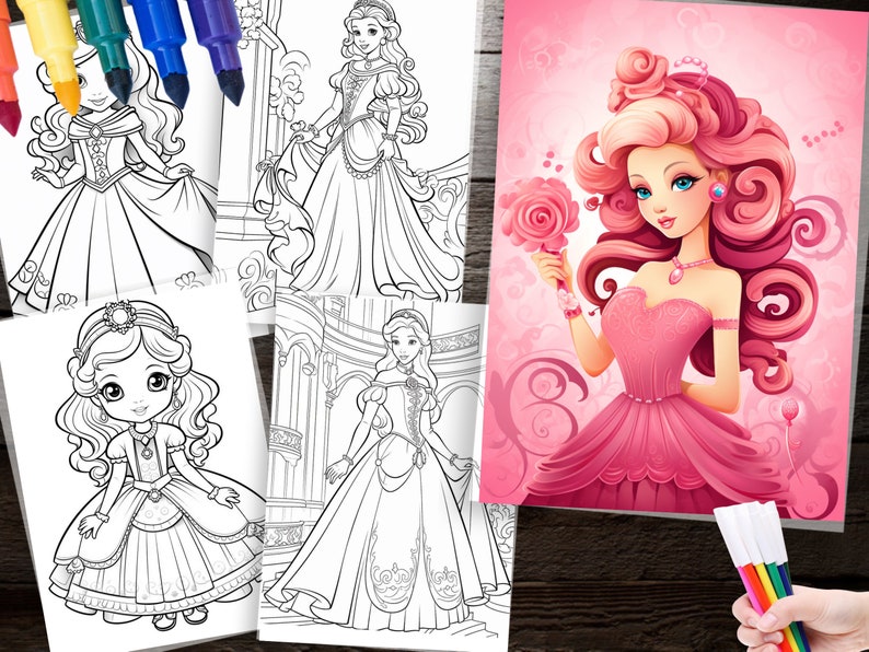 140 Printable Cute Princess Coloring Pages for Kids Girl Coloring Pages ...
