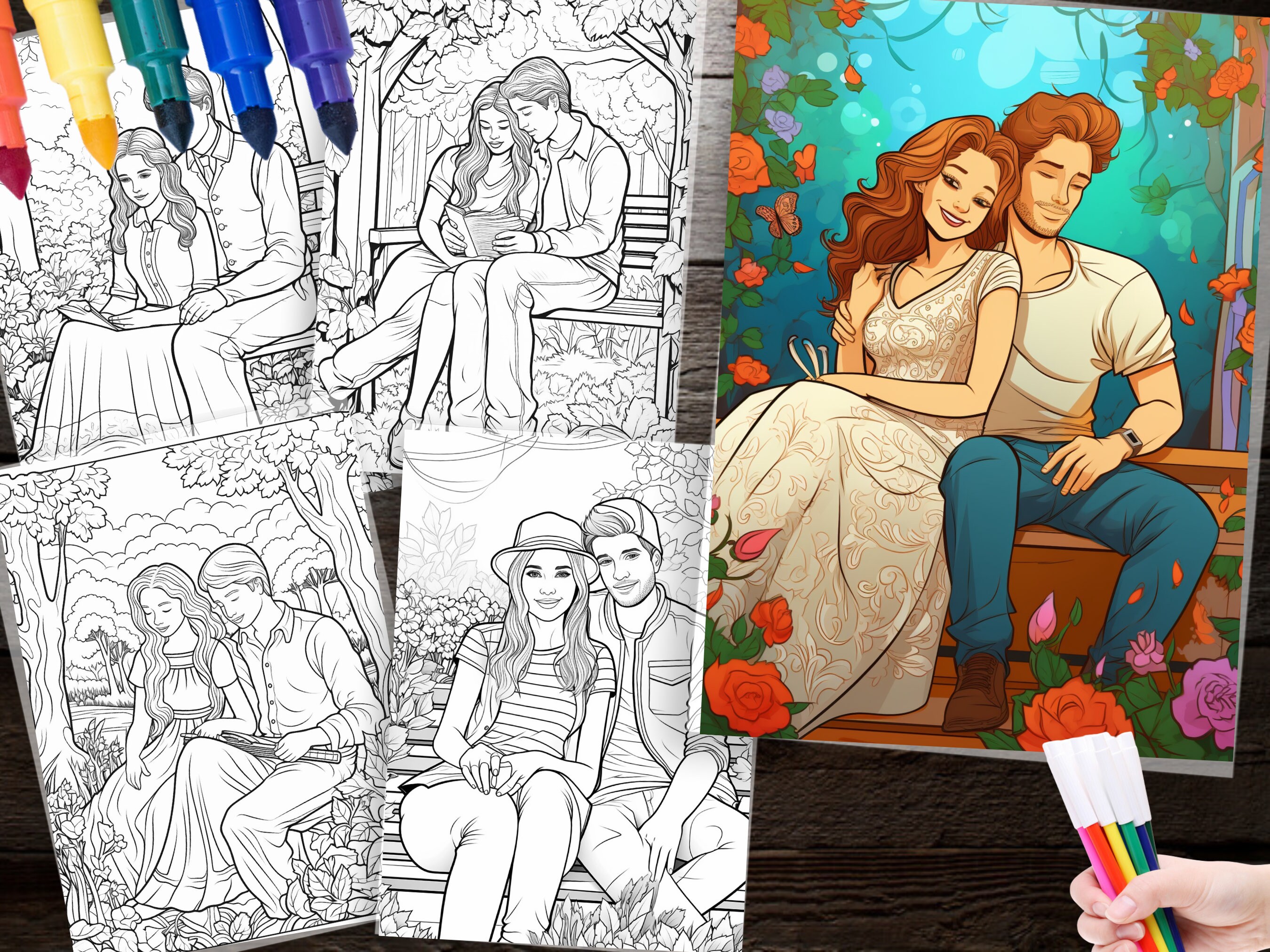 200 Happy Couple Coloring Pages Express Love & Togetherness Through Art ...