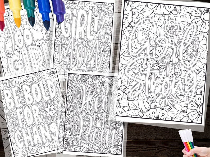 120 Happy Women's Day Coloring Page Printable Feminine Artwork for ...