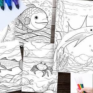 220 Sea Animals Coloring Pages for Kids and Adults - Ocean Life ...