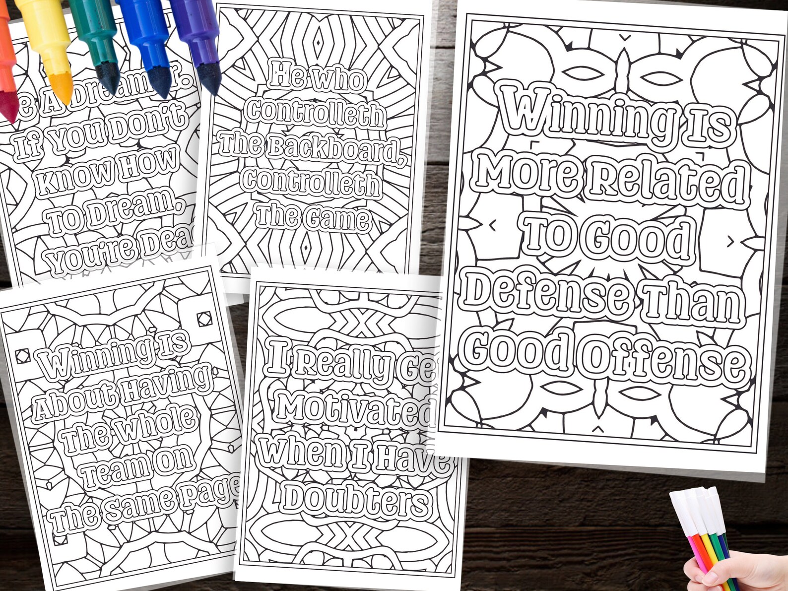 Basketball Quotes Coloring Pages - Sports Inspired Art for Relaxation ...