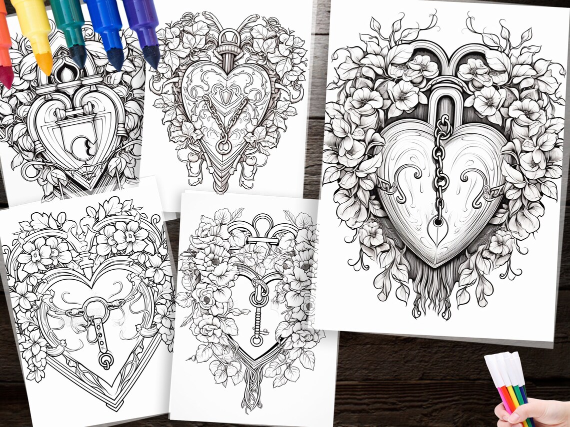 110 Beautiful Heart Coloring Pages Perfect for All Ages Express Your ...