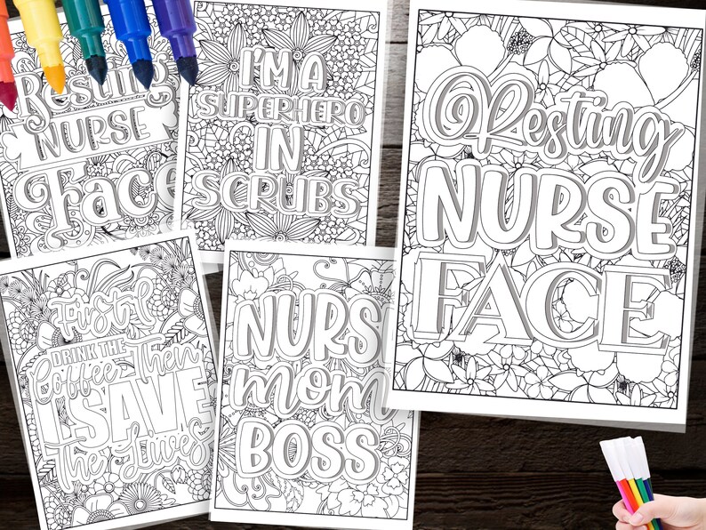 100 Nurse Quotes Coloring Pages Perfect for Nurses & Nursing Students ...