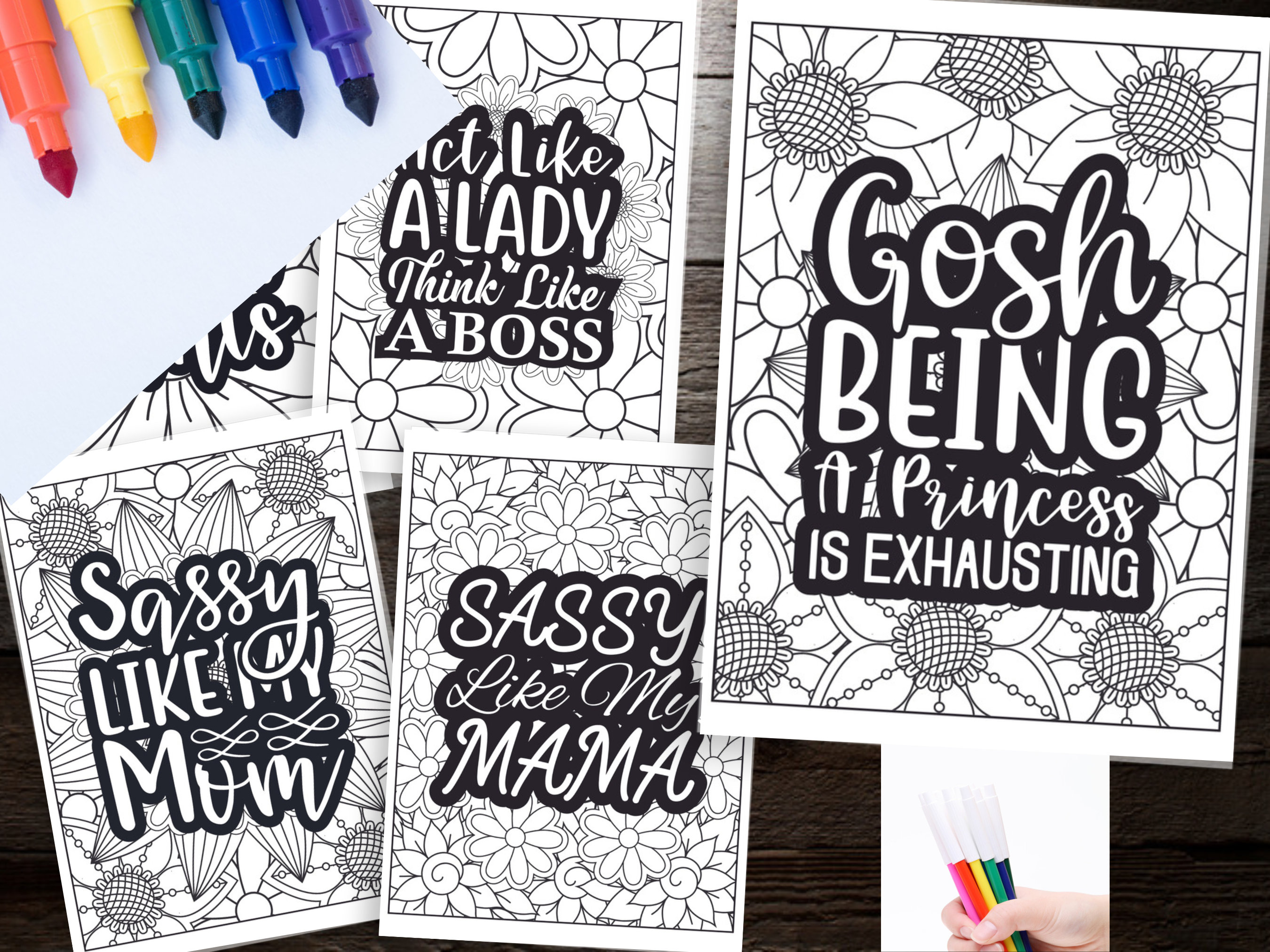 100 Sassy Quotes Coloring Pages Adult Coloring Pages , Funny Saying to ...