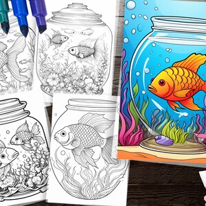 160 Aquarium Fish Coloring Page for Relaxation & Creativity Printable ...
