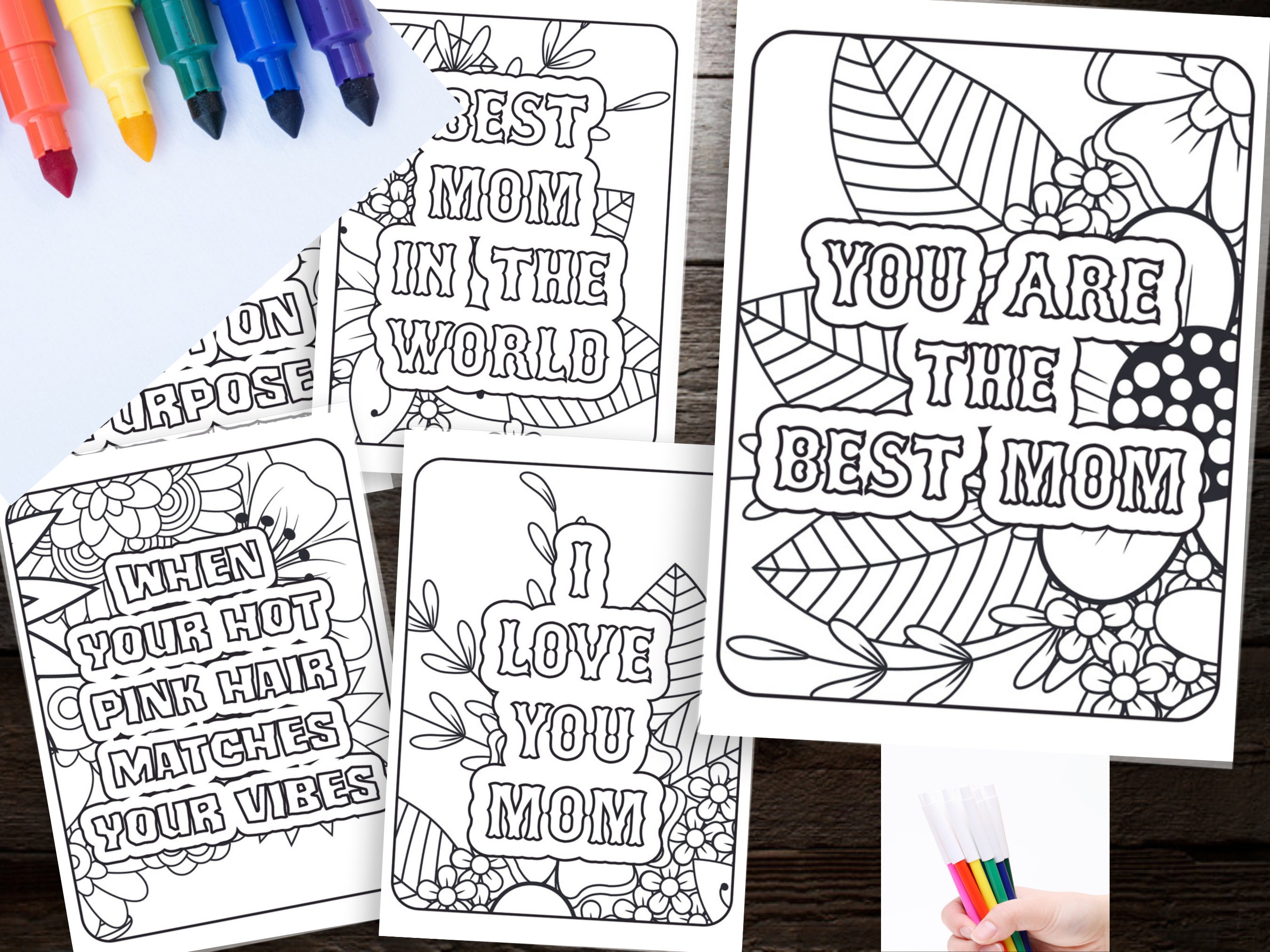 25 Funny Mom Quotes Coloring Pages | Mother's Day | PDF Printable Mom ...