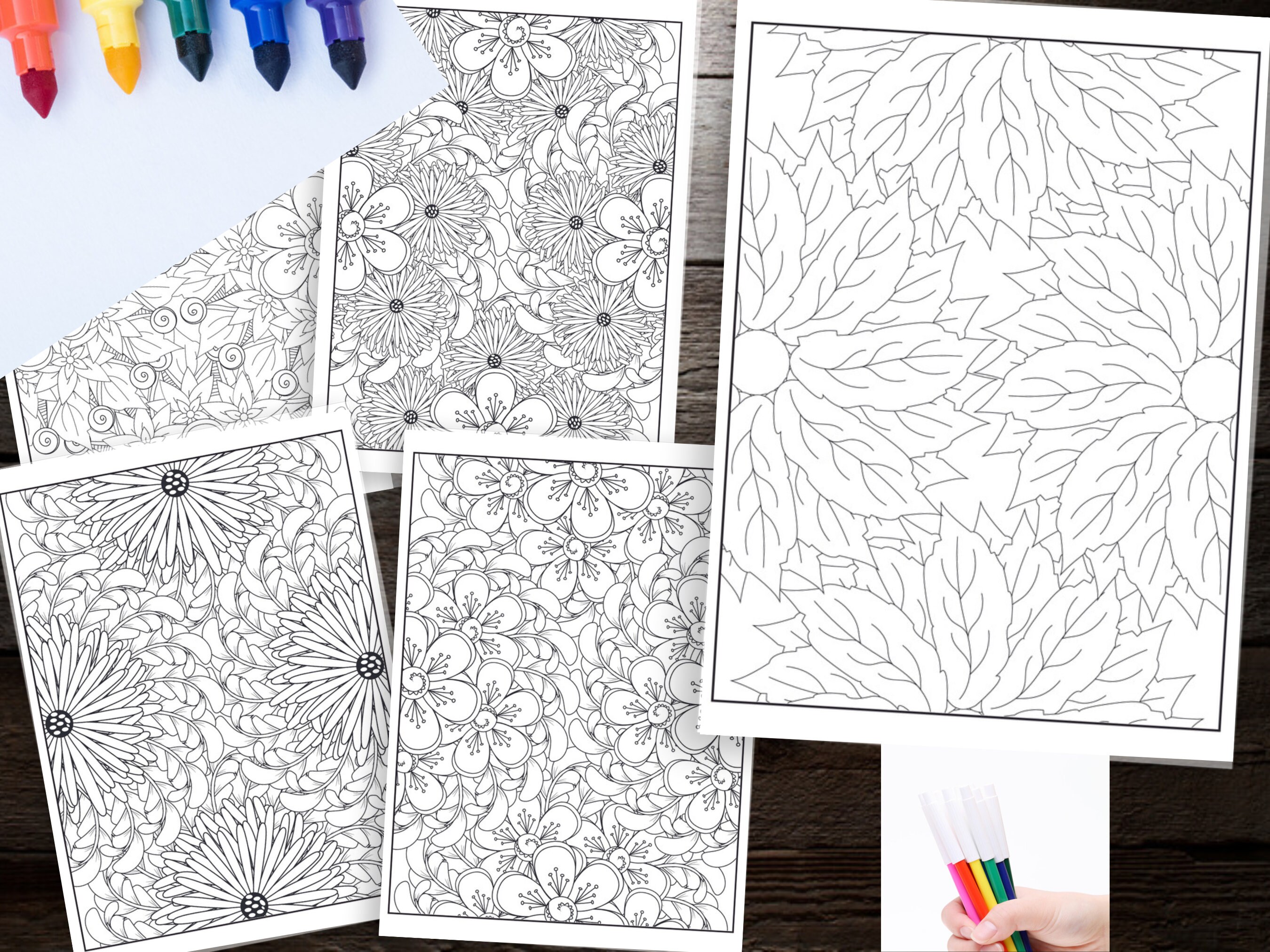 350 Zentangle Mandala Coloring Pages Bundle for Adults & Kds Floral ...