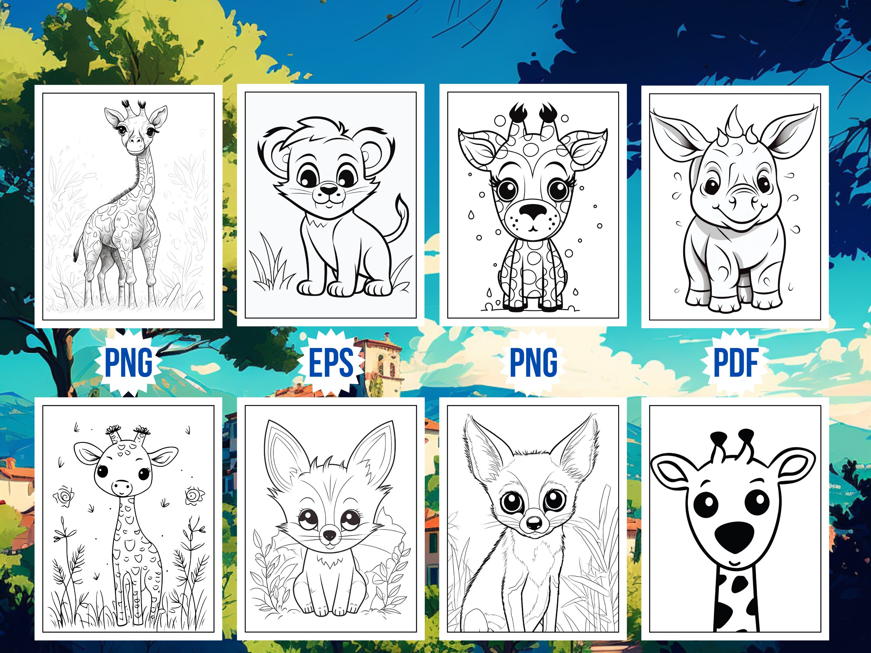 100 Animal Coloring Pages Fun and Educational Printable Sheets for Kids ...
