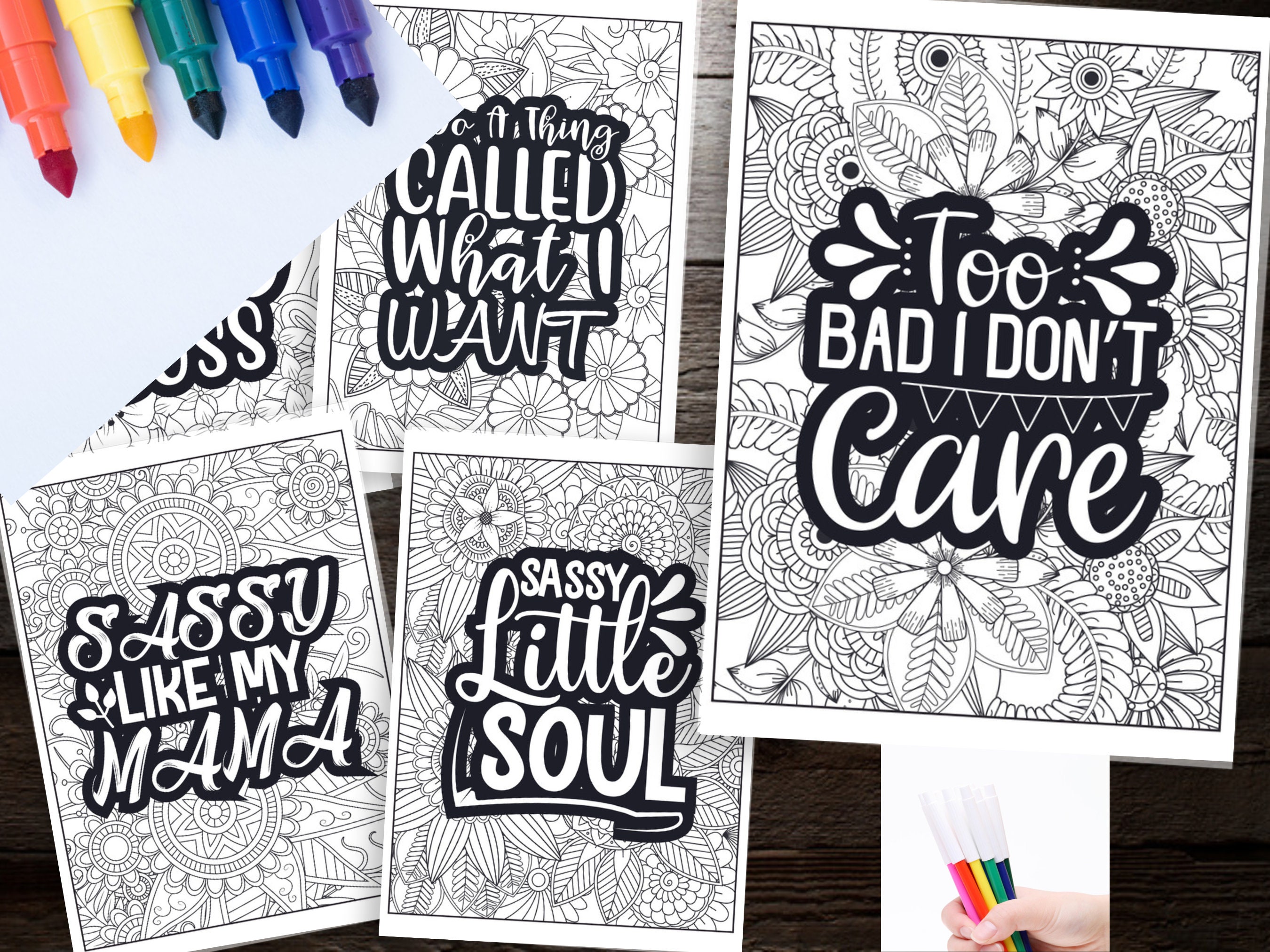 100 Sassy Quotes Coloring Pages Adult Coloring Pages , Funny Saying to ...