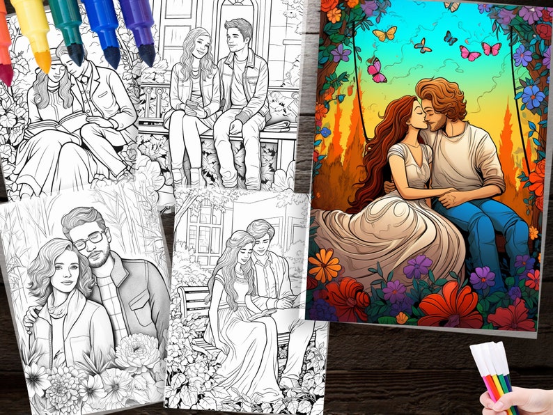 200 Happy Couple Coloring Pages Express Love & Togetherness Through Art ...