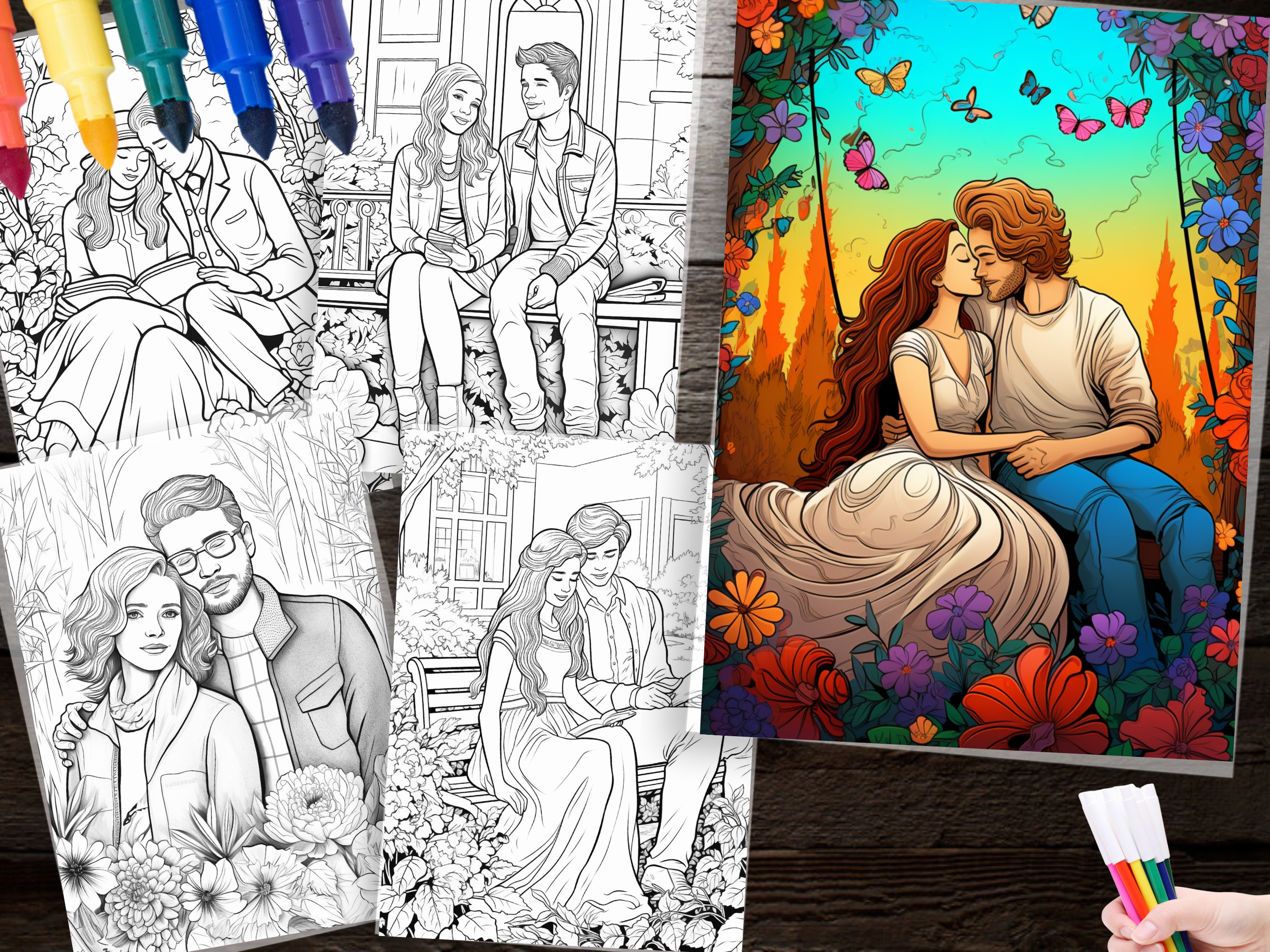 200 Happy Couple Coloring Pages Express Love & Togetherness Through Art ...